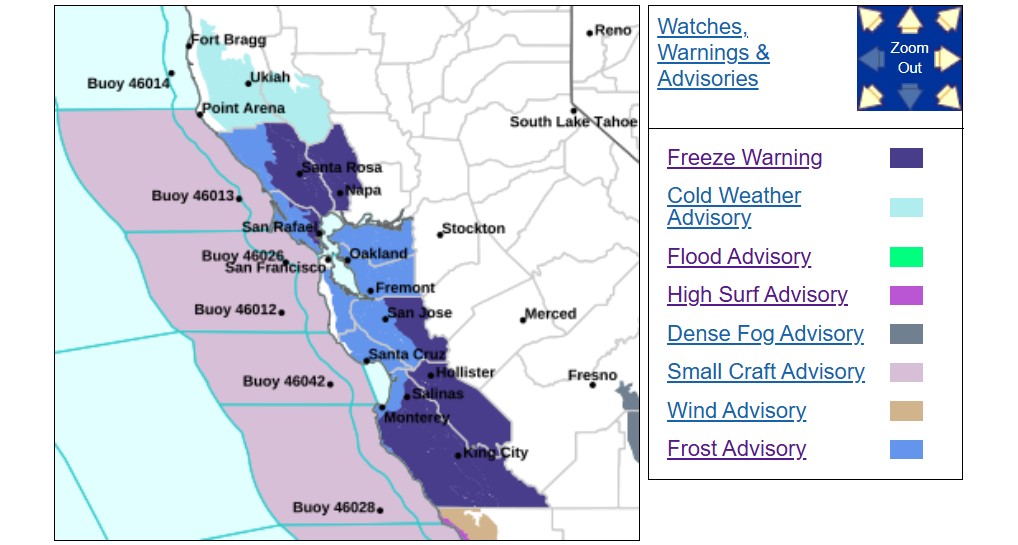 Chilly temperatures forecast for New Year's Eve - Redwood City Pulse